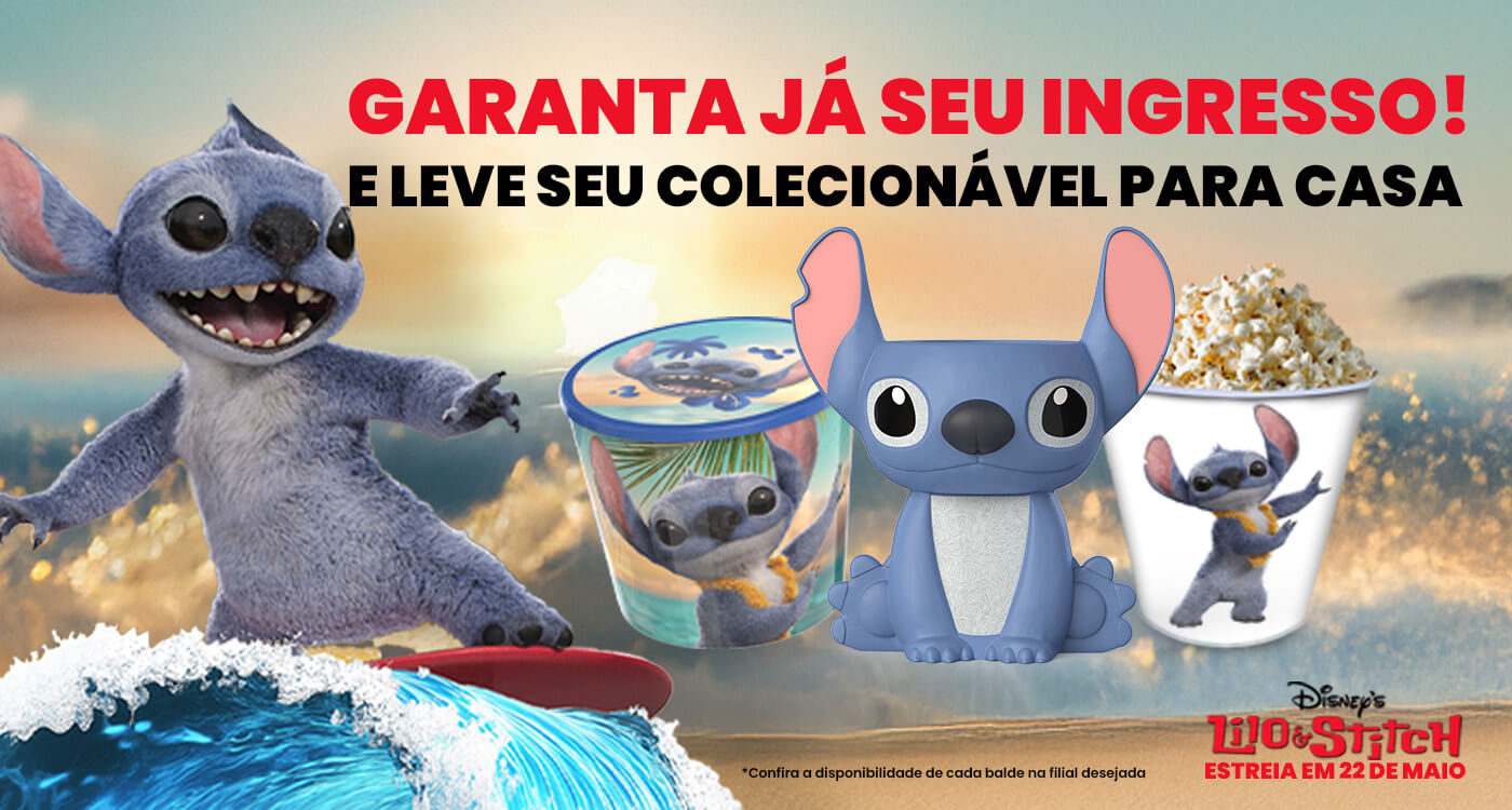 Cine Araújo lança baldes de pipoca de Lilo & Stitch - Que Tar!